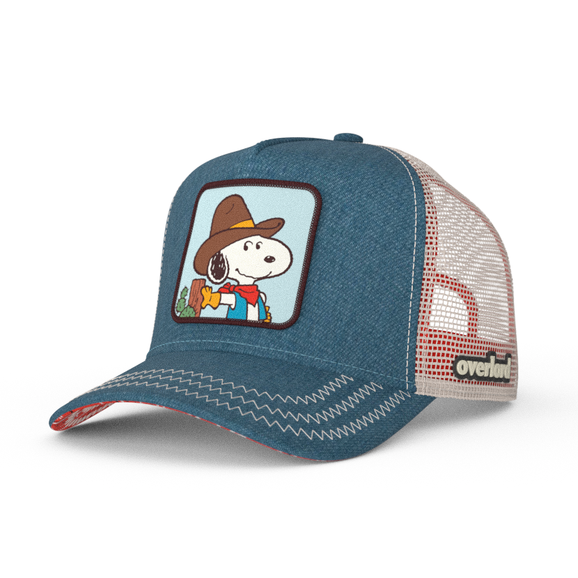 OVERLORD X Peanuts: Cowboy Snoopy Denim Trucker Cap – Overlord Caps