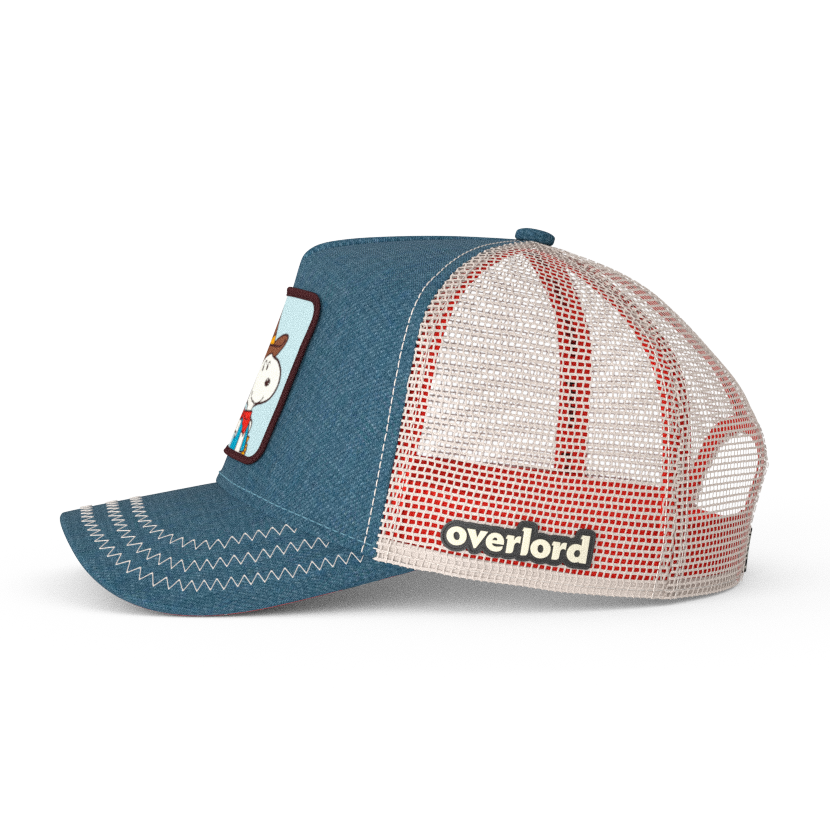 OVERLORD X Peanuts: Cowboy Snoopy Denim Trucker Cap – Overlord Caps
