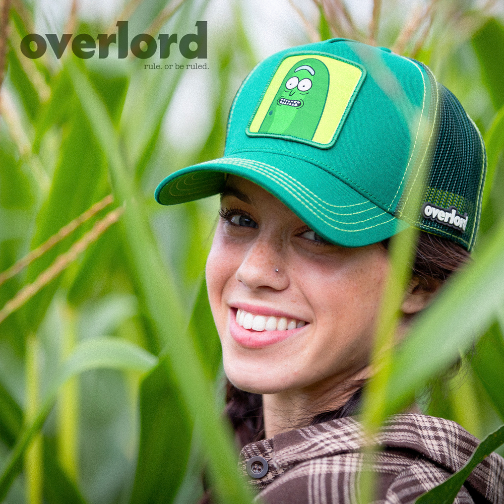 OVERLORD X Rick & Morty: Pickle Rick Trucker Cap – Overlord Caps