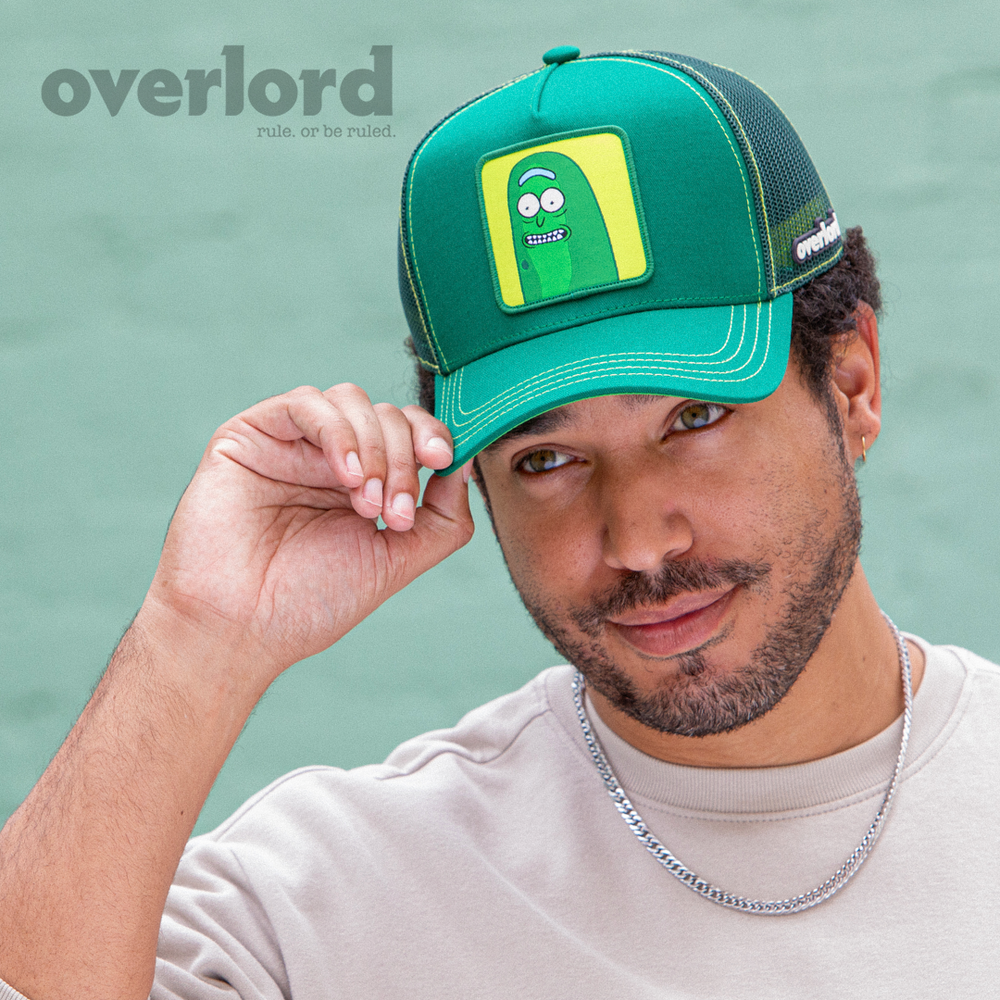 OVERLORD X Rick & Morty: Pickle Rick Trucker Cap – Overlord Caps